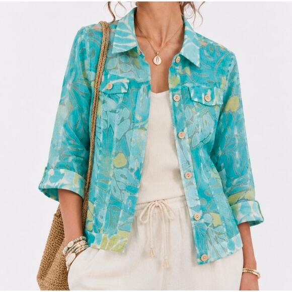 Linear | Jackets & Coats | Linear Women Coastal Tropical Prep Resort ...